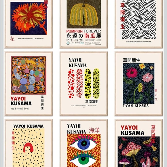 yayoi kusama | Art | Yayoi Kusama Art Print Collection 9 Pieces | Poshmark